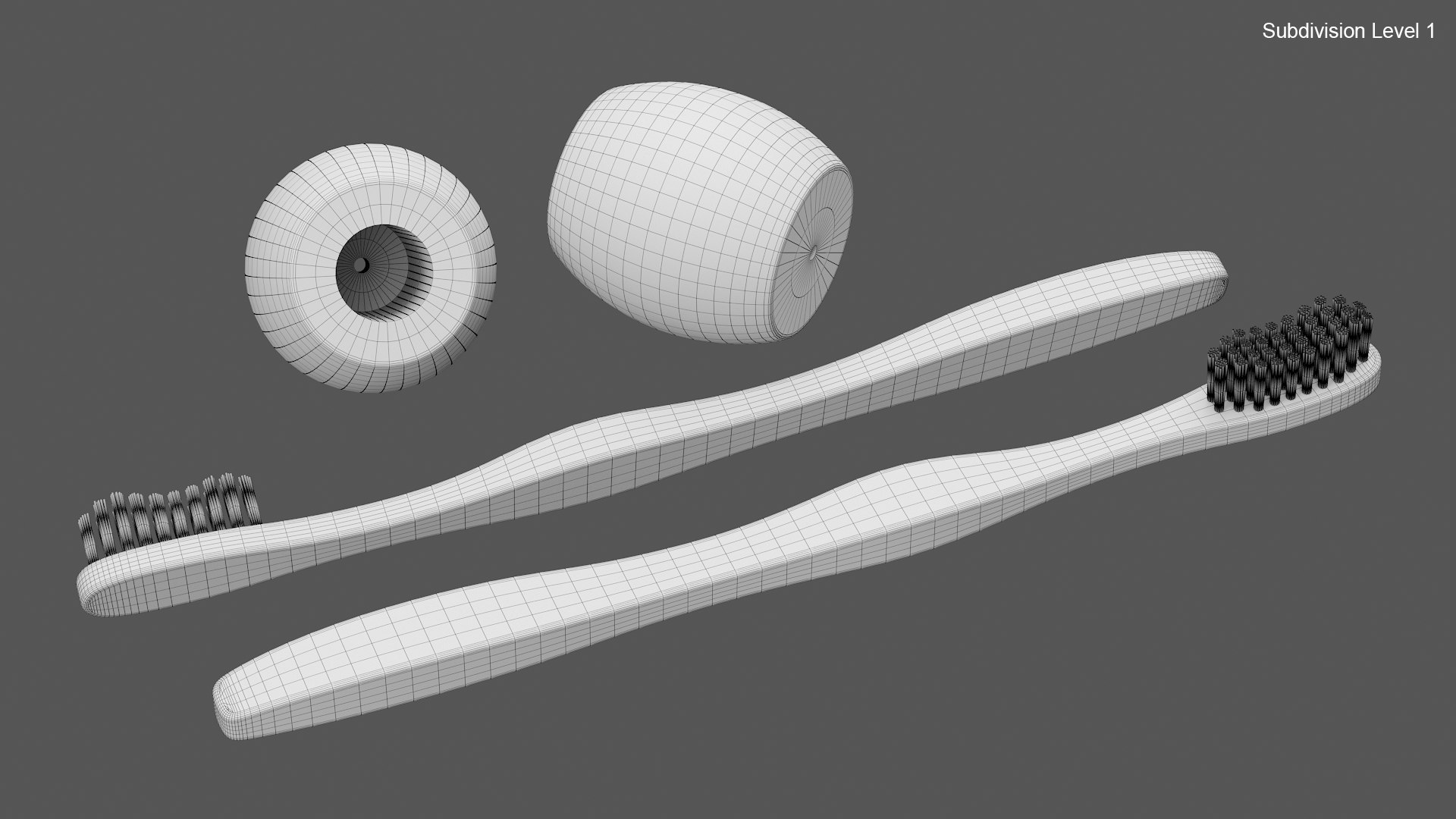 Bamboo Toothbrushes 01 3D model - TurboSquid 1836101