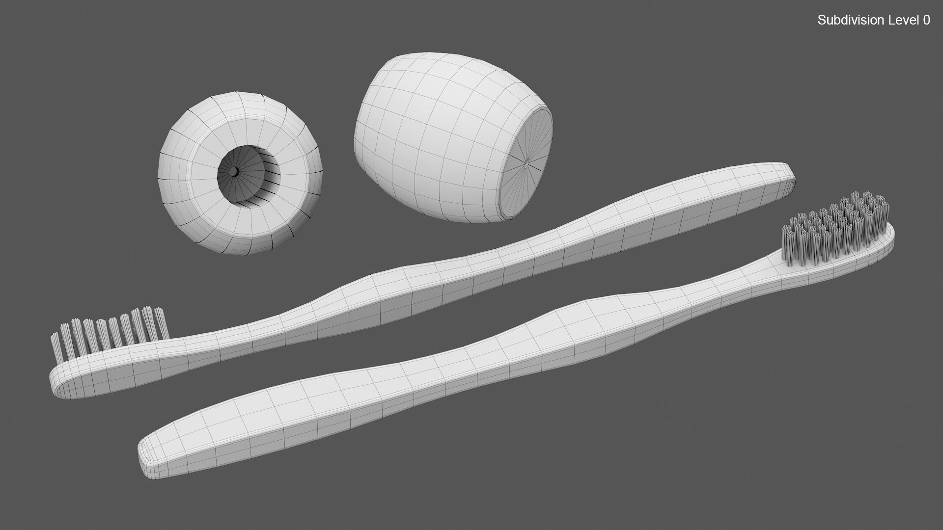 Bamboo Toothbrushes 01 3D model - TurboSquid 1836101