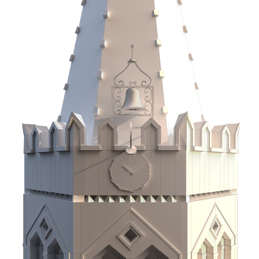 Church Tower 3D Model - TurboSquid 1584755