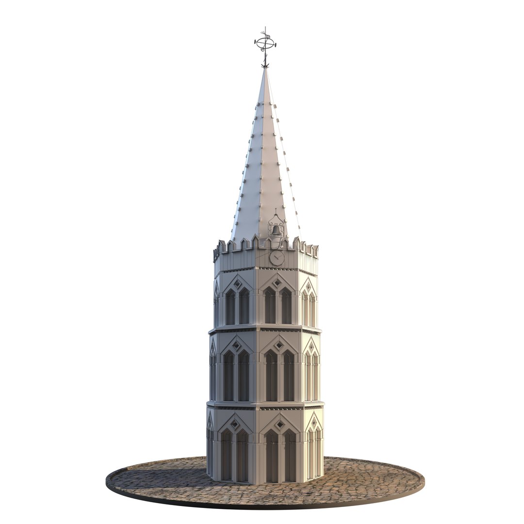 Church Tower 3D Model - TurboSquid 1584755