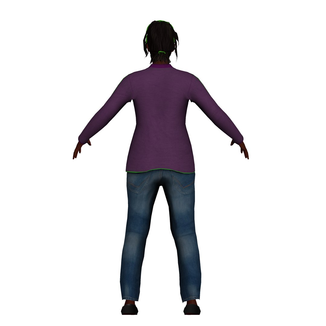 3D model low-poly woman - TurboSquid 1628985