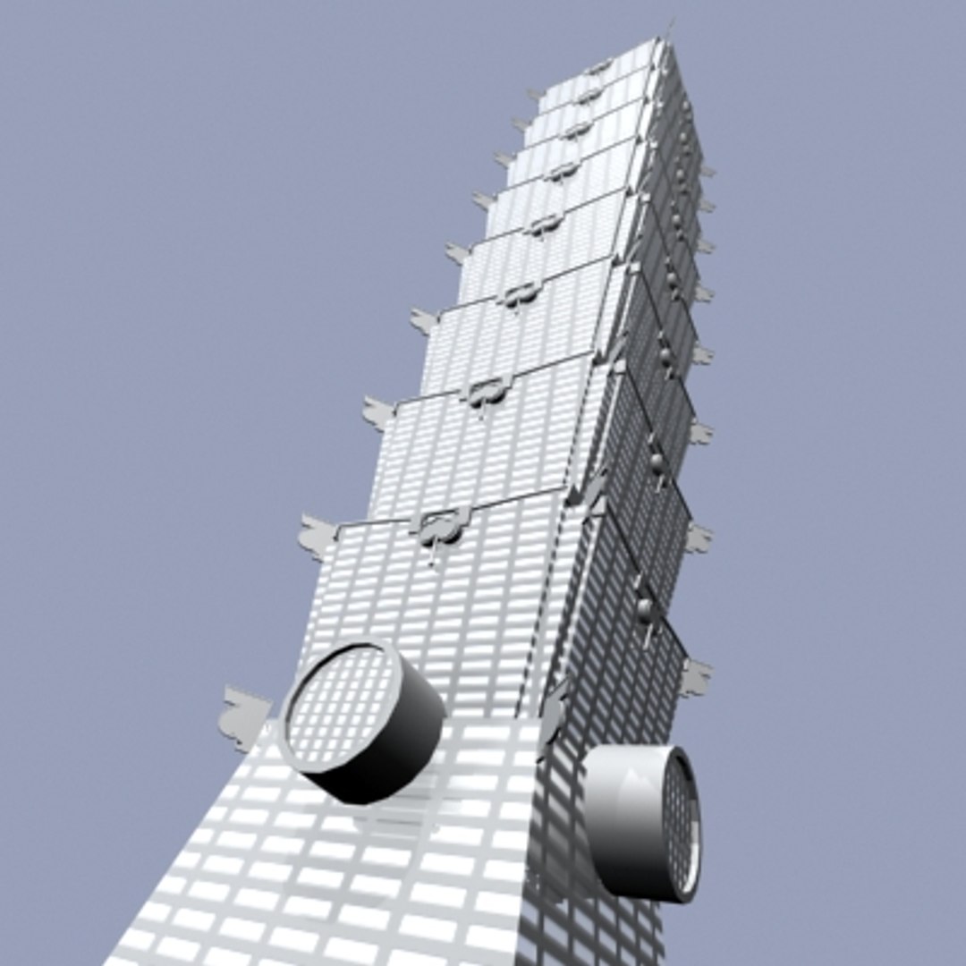 taipei 101 tower building 3d model