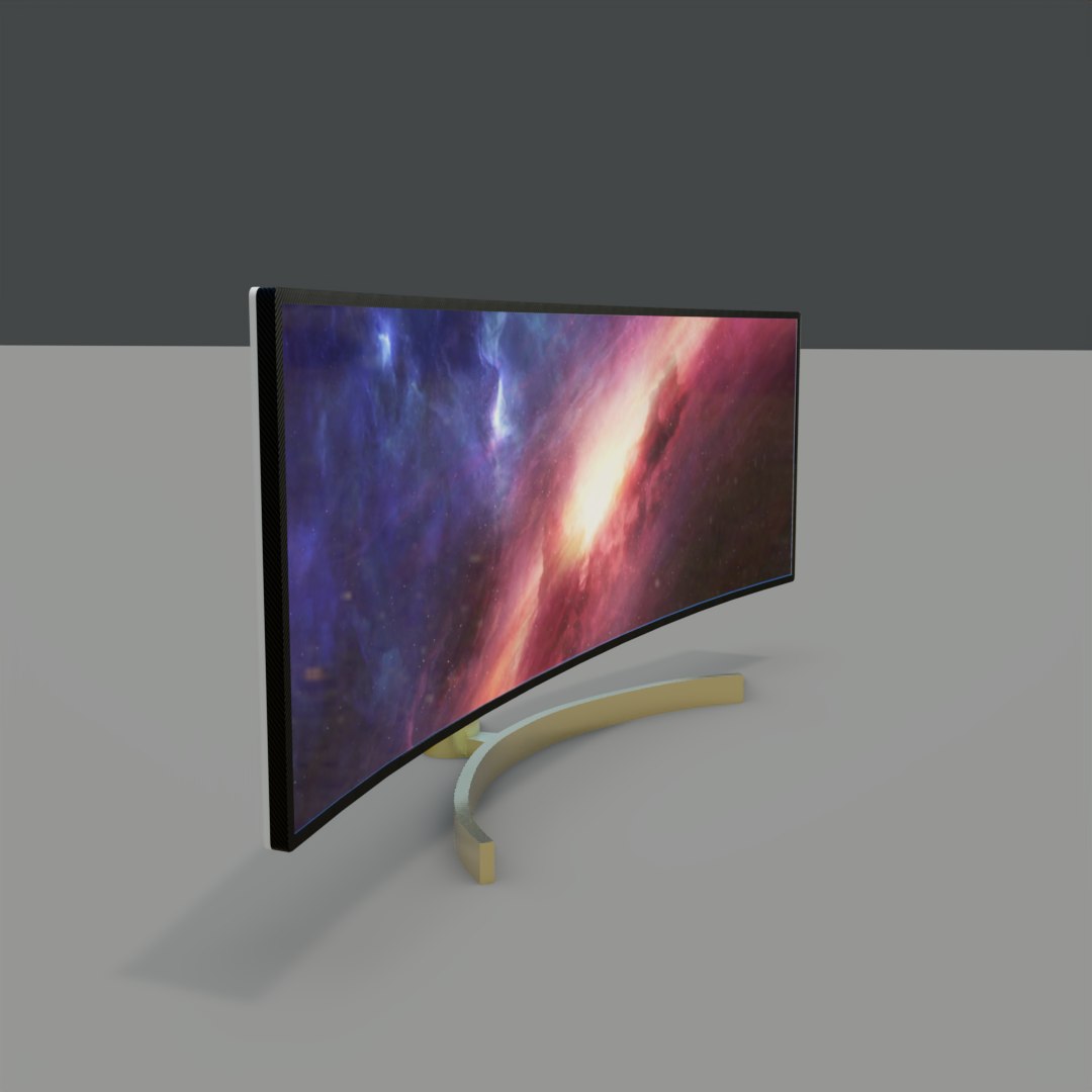 Curved Monitor Ultrawide 3D - TurboSquid 1576770