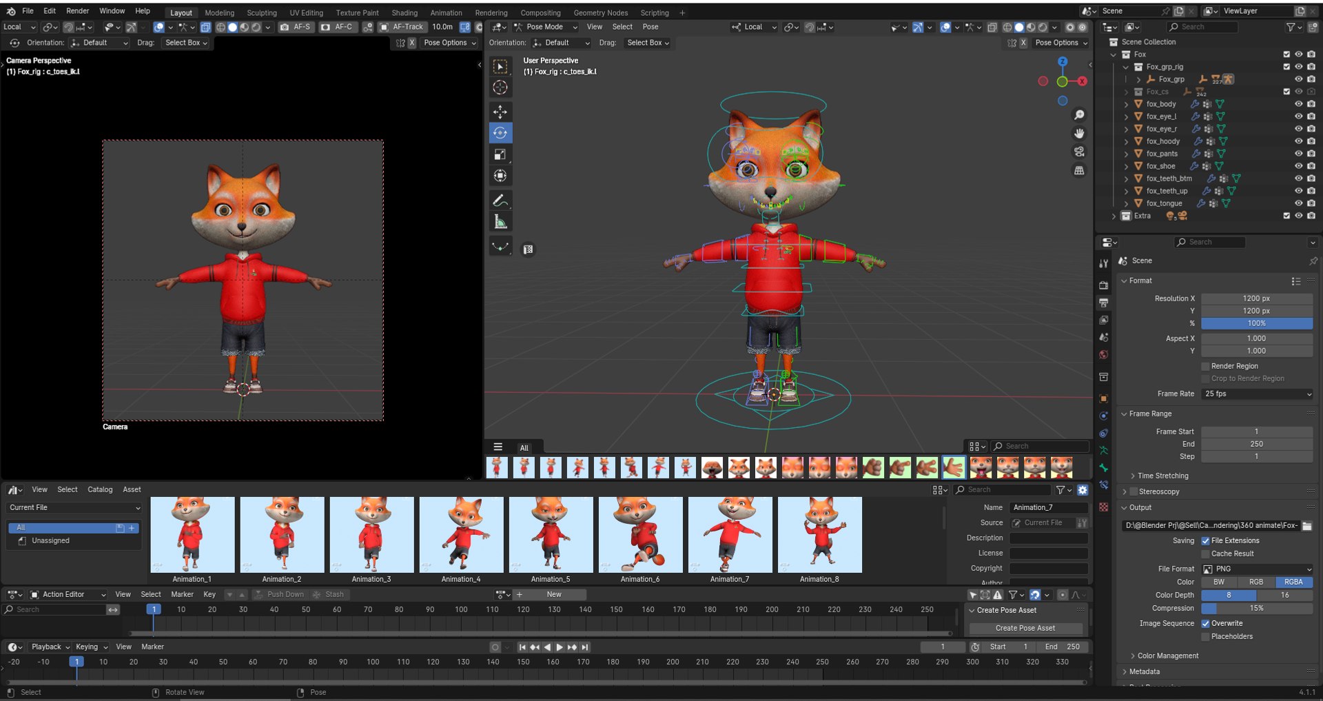 3D Stylized Fox Character Rigged - TurboSquid 2326790