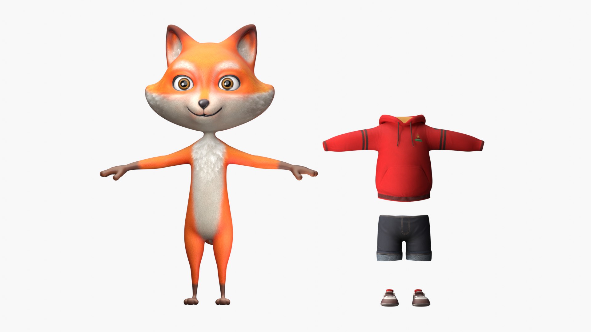 3D Stylized Fox Character Rigged - TurboSquid 2326790