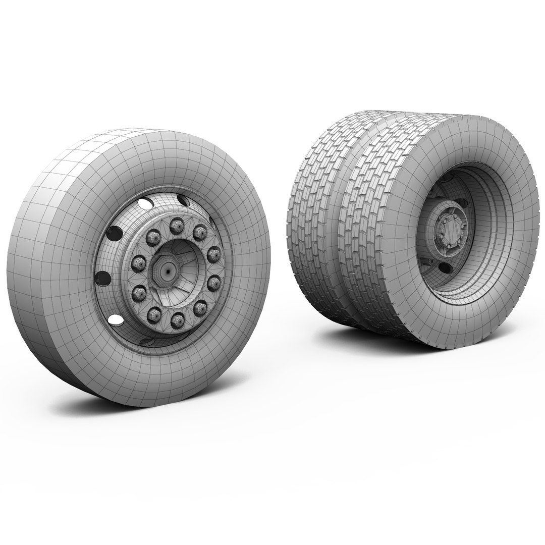Truck Wheel 3d Model