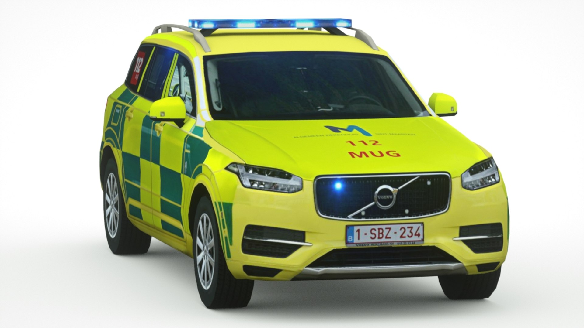 Xc 90 Police Car Model - TurboSquid 1400631