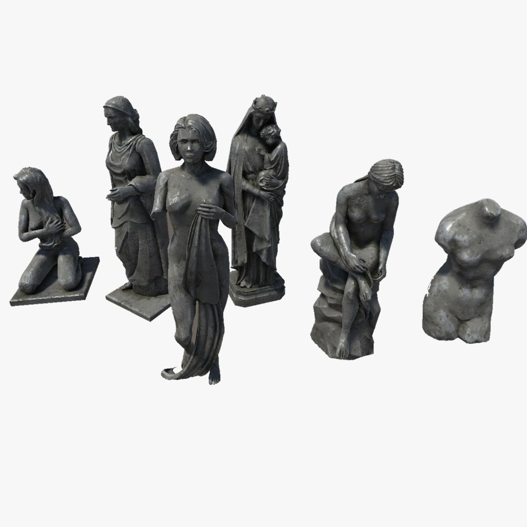 3D PBR Female Statues model - TurboSquid 1979532