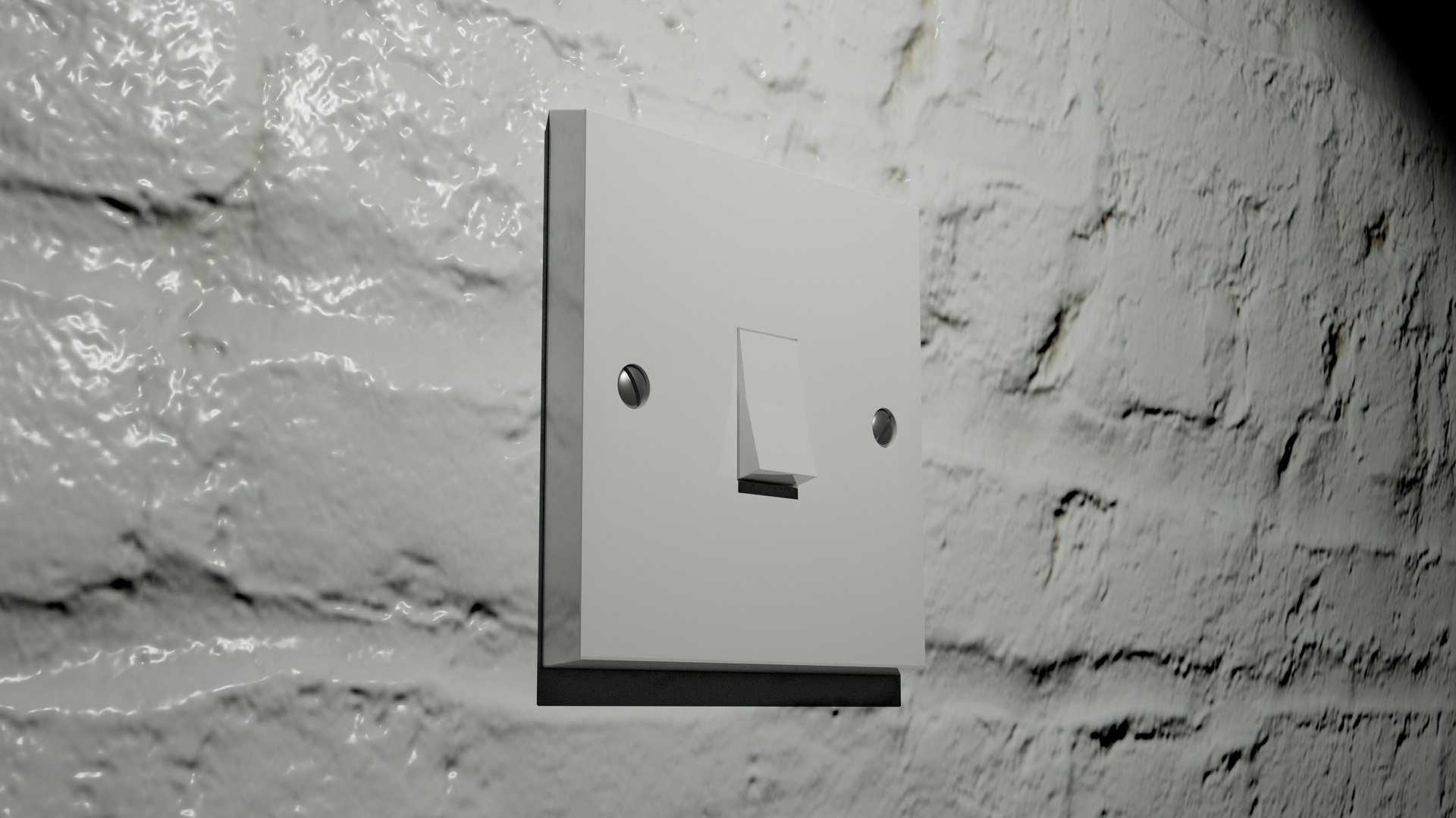 3D model Single Light Switch White UK - TurboSquid 2145800