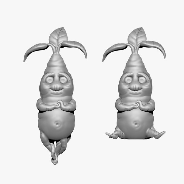 Cute Mandrake print model 3D - TurboSquid 1824432