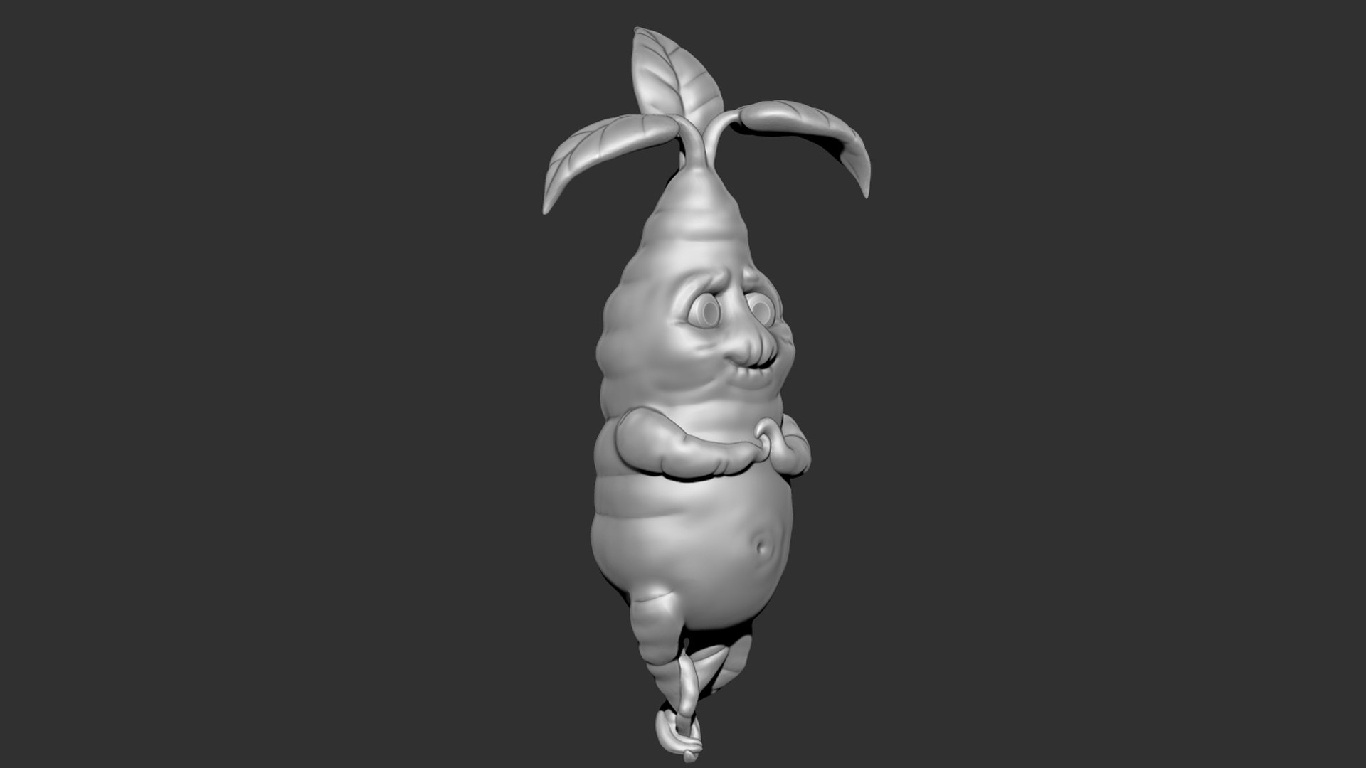 Cute Mandrake print model 3D - TurboSquid 1824432