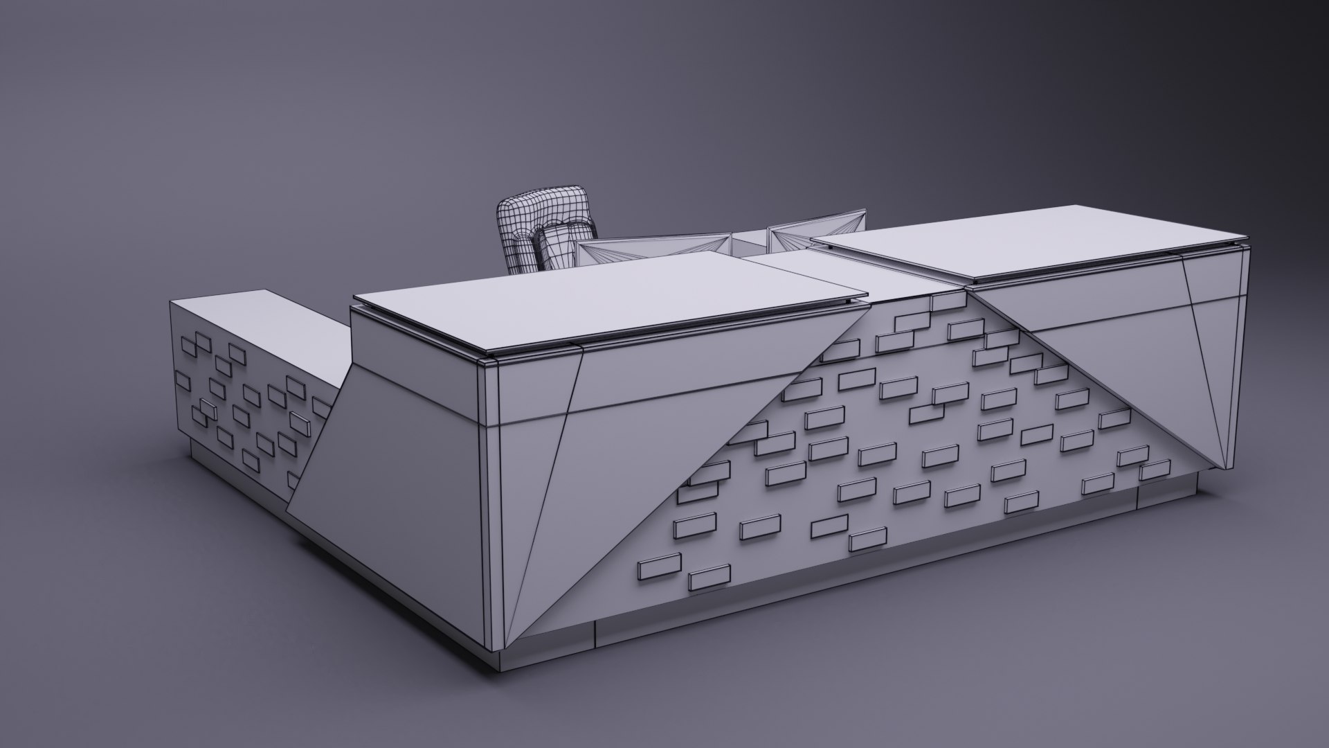 3D Model Reception Desk - TurboSquid 1631733