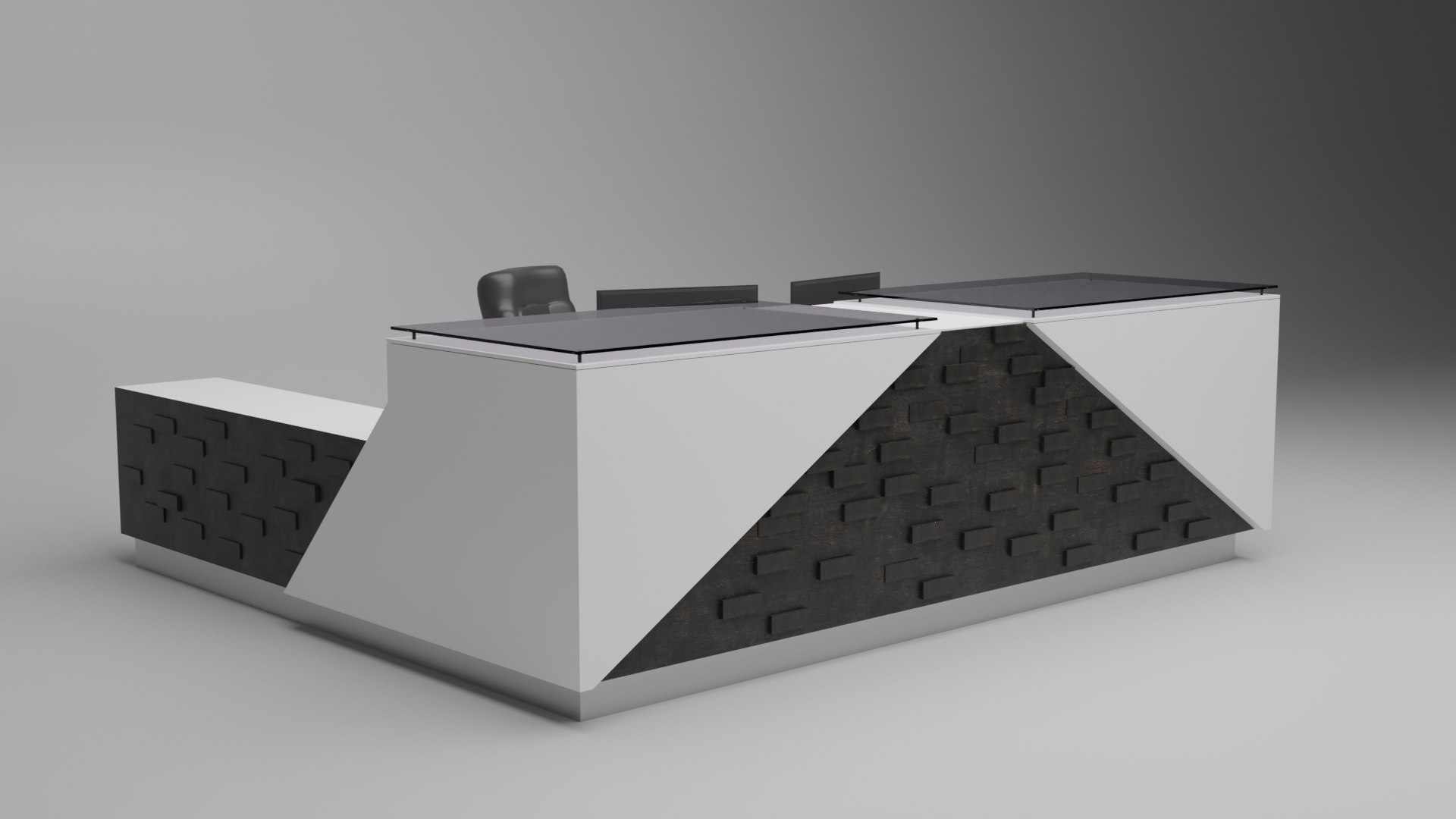 3D Model Reception Desk - TurboSquid 1631733