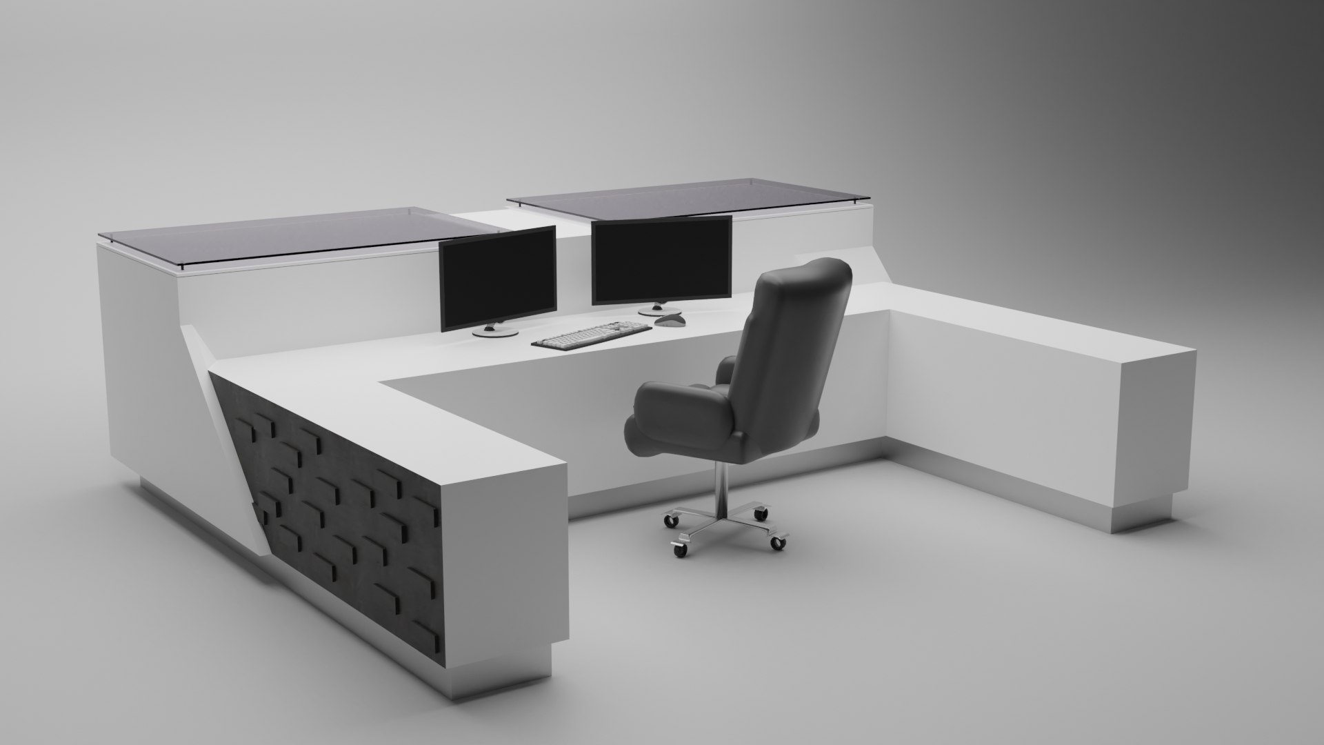3D Model Reception Desk - TurboSquid 1631733