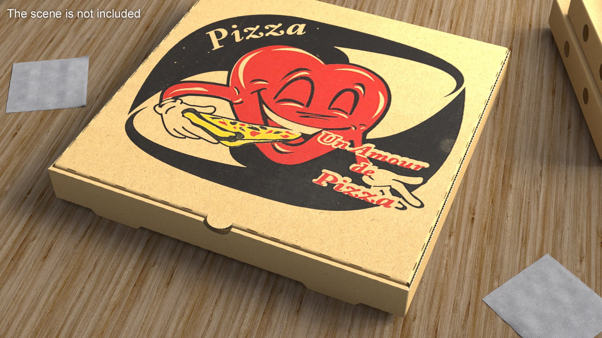 3D Cardboard Pizza Boxes With Pepperoni Pizza - TurboSquid 2296109