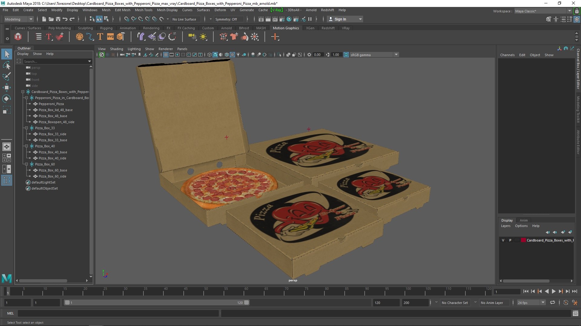 3D Cardboard Pizza Boxes With Pepperoni Pizza - TurboSquid 2296109
