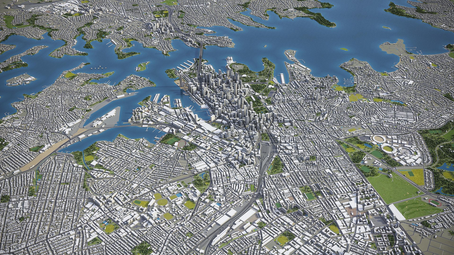 3D Sydney Town Urban - TurboSquid 1334532