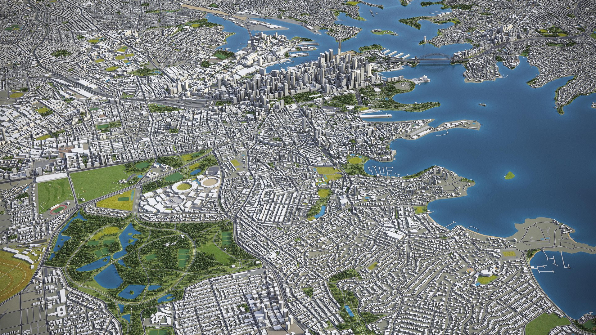3D Sydney Town Urban - TurboSquid 1334532