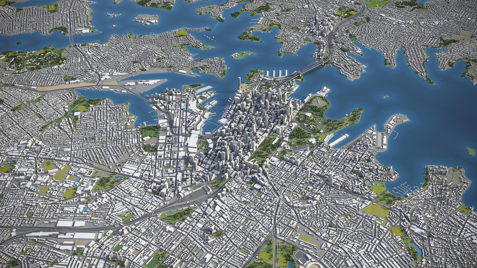 3D Sydney Town Urban - TurboSquid 1334532