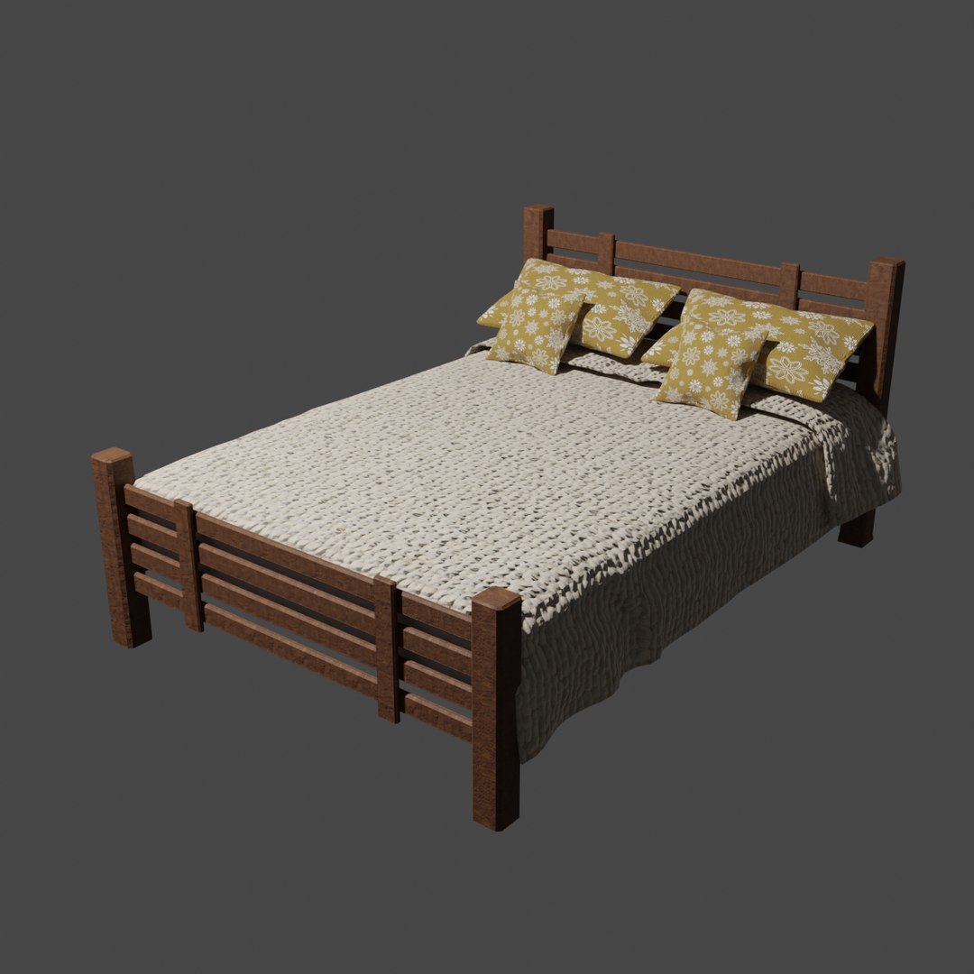 Free 3D Cama Rustica Model - TurboSquid 2122726