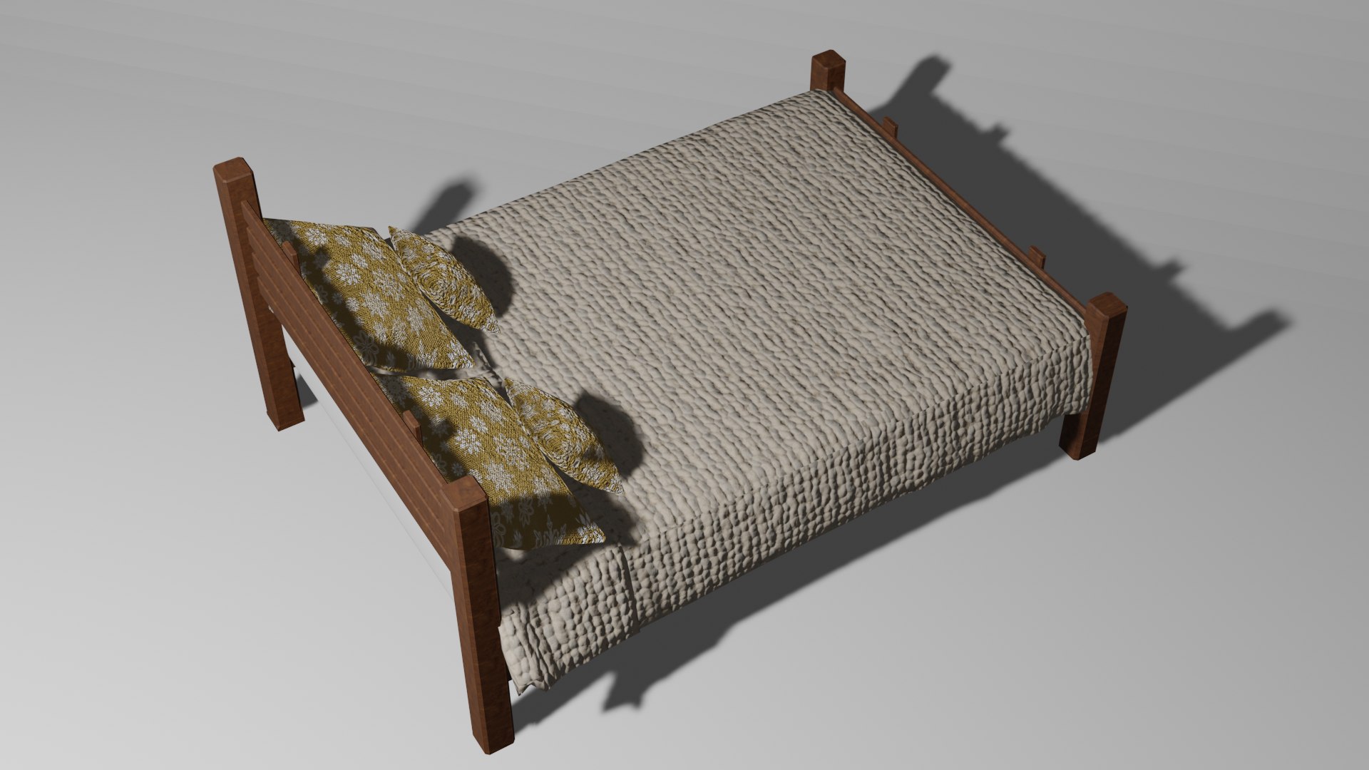 Free 3D Cama Rustica Model - TurboSquid 2122726