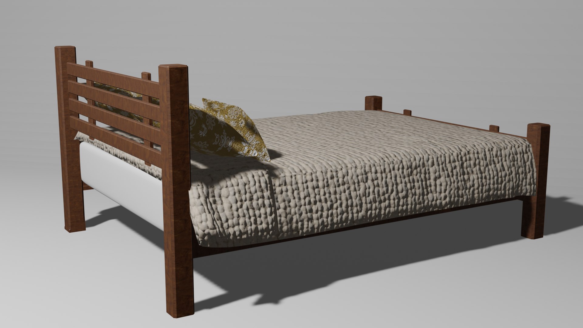 Free 3D Cama Rustica Model - TurboSquid 2122726