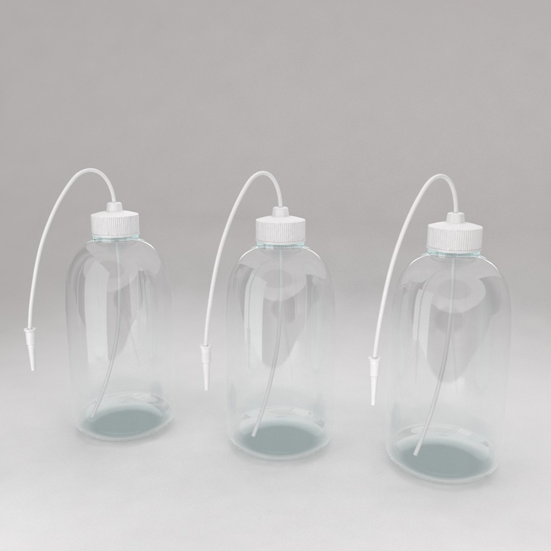 wash bottle chemistry lab 3d model
