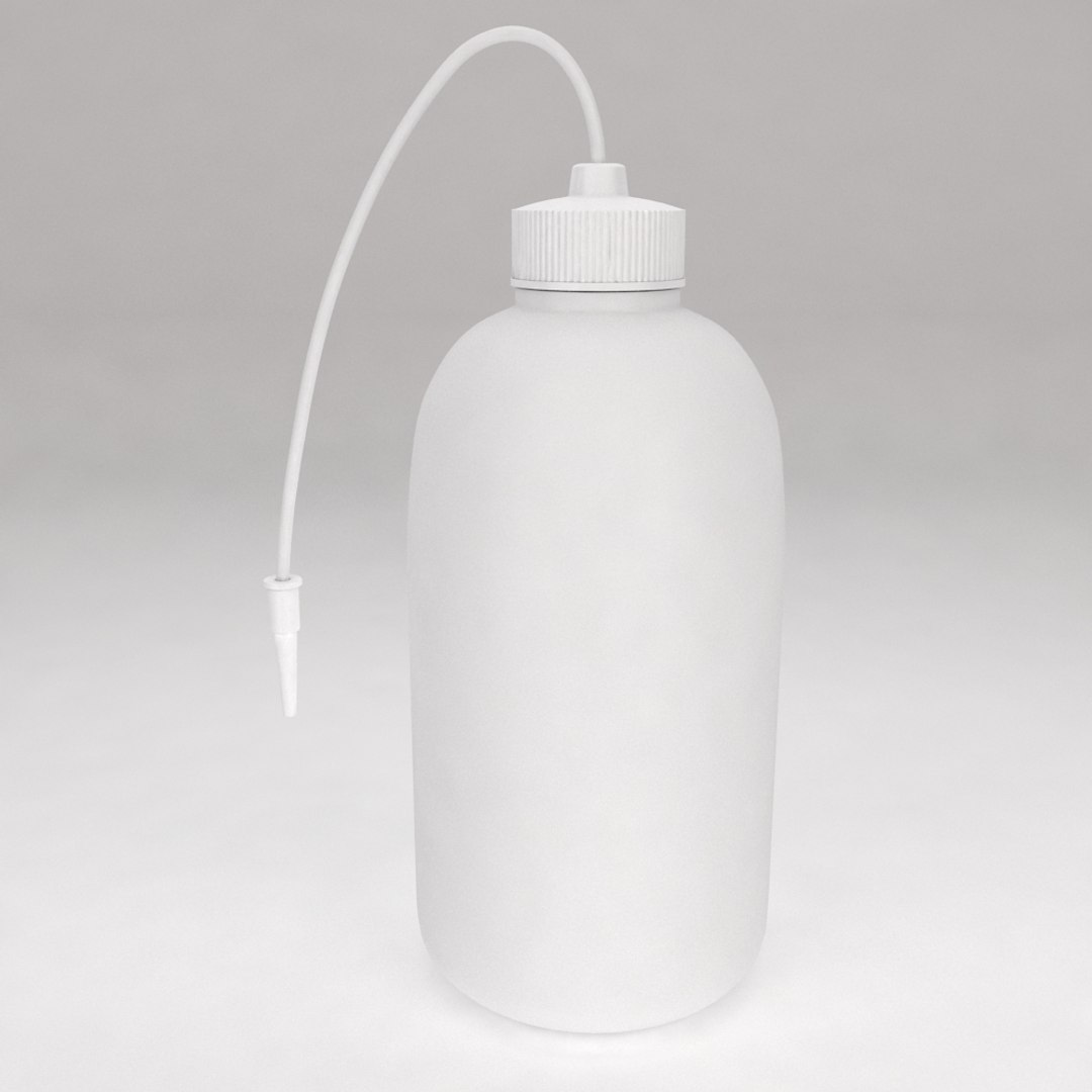 wash bottle chemistry lab 3d model