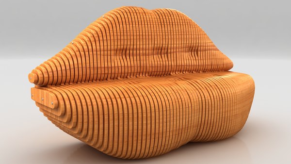 modelo 3d Parametric Lips Sofa - TurboSquid 2084569