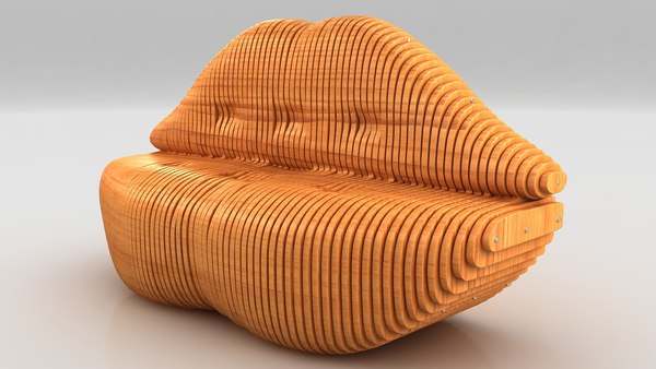 modelo 3d Parametric Lips Sofa - TurboSquid 2084569