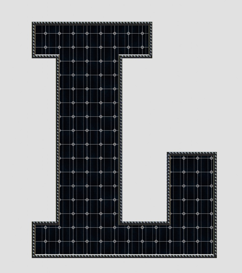 Solar Panel Letter - L Model - TurboSquid 2242118