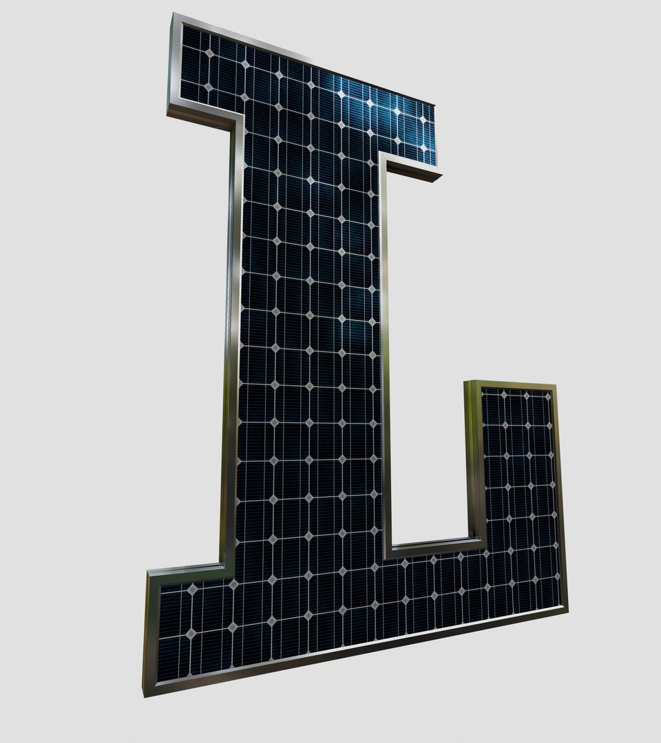 Solar Panel Letter - L Model - TurboSquid 2242118