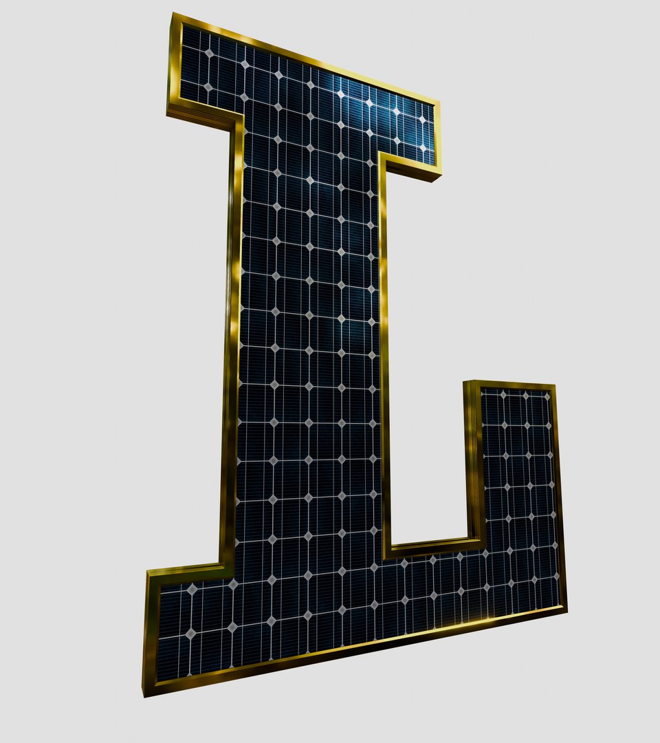Solar Panel Letter - L Model - TurboSquid 2242118