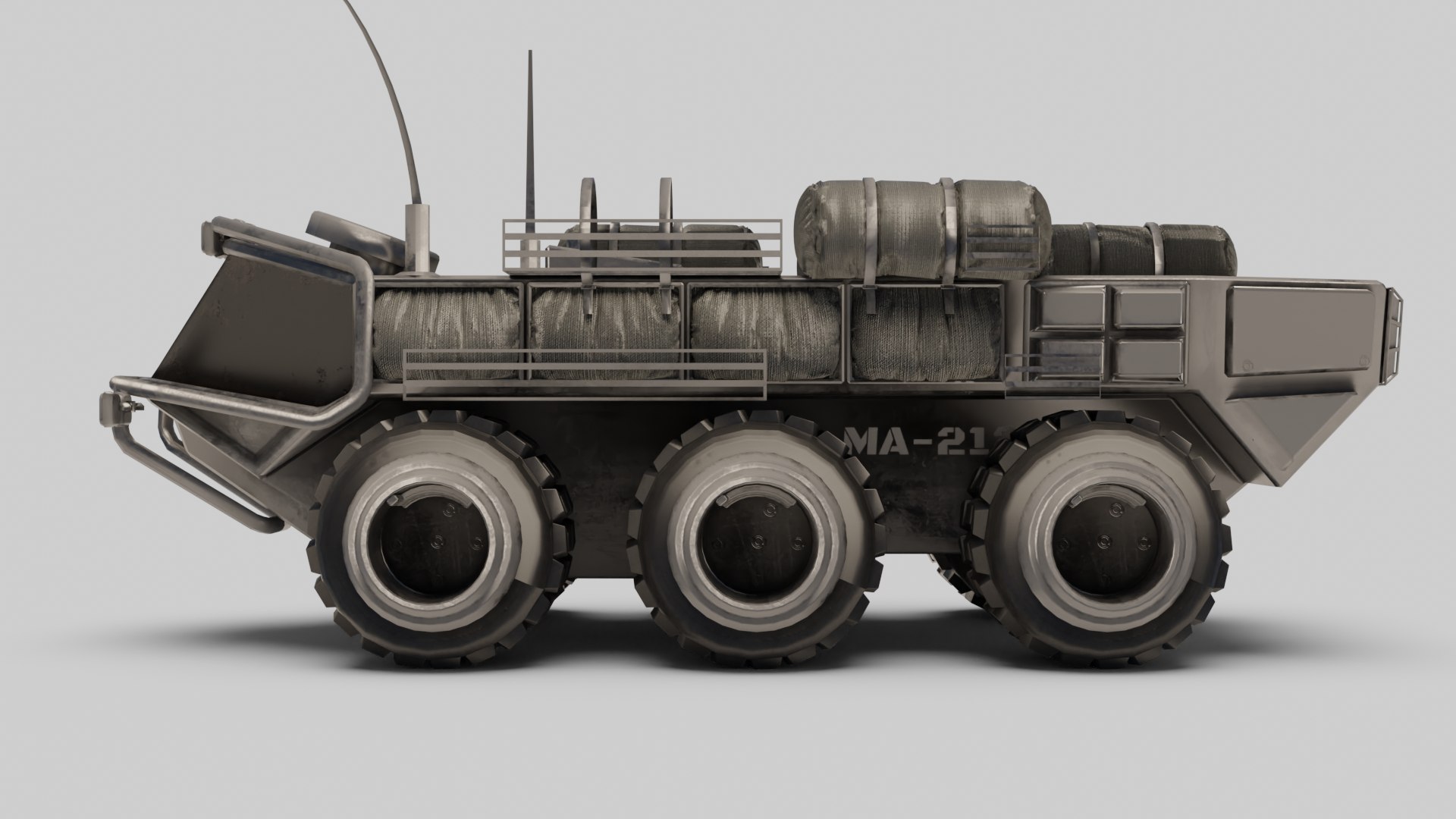 3D military or Mars Rover with pbr textures model - TurboSquid 2125151