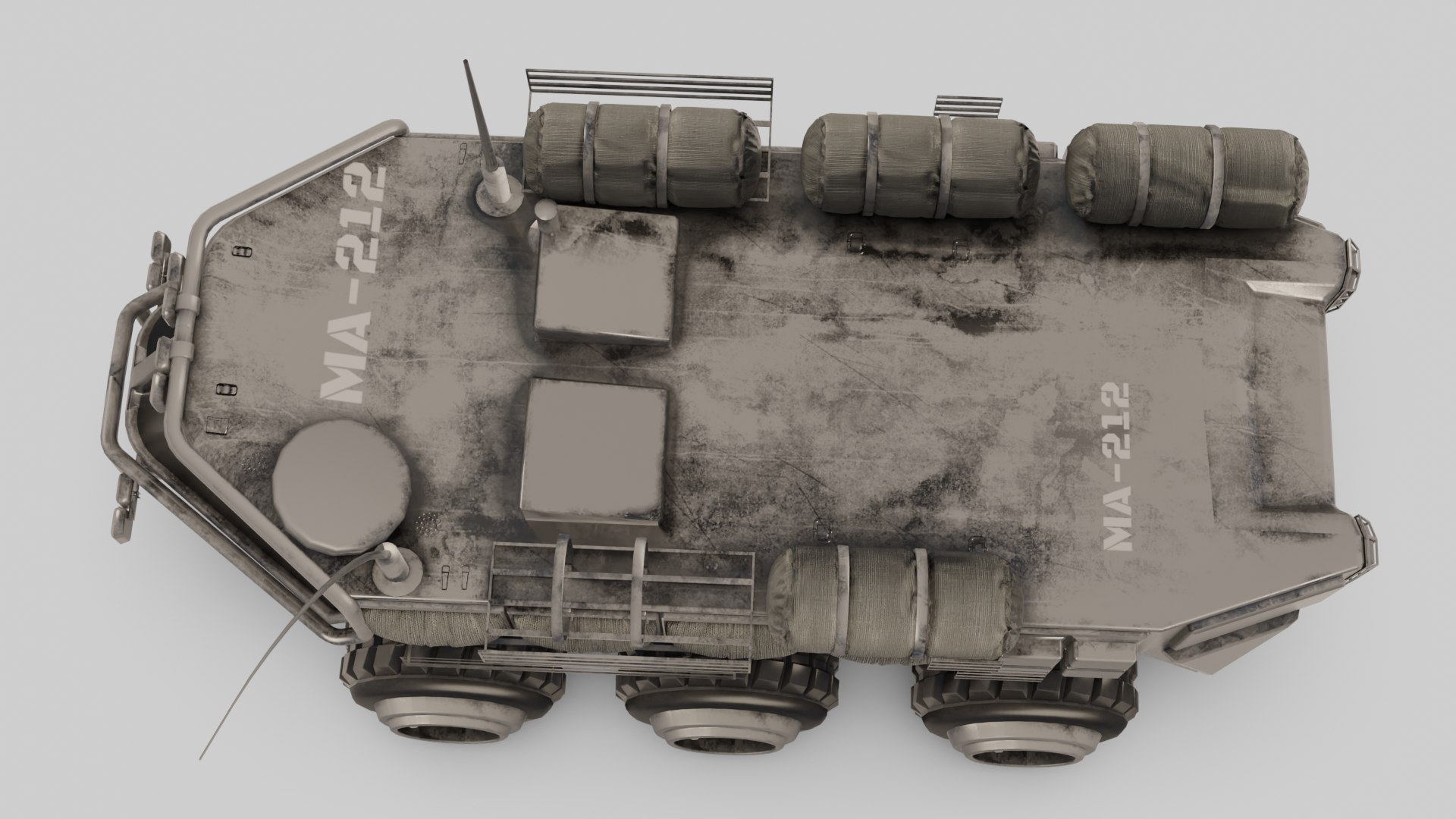 3D military or Mars Rover with pbr textures model - TurboSquid 2125151