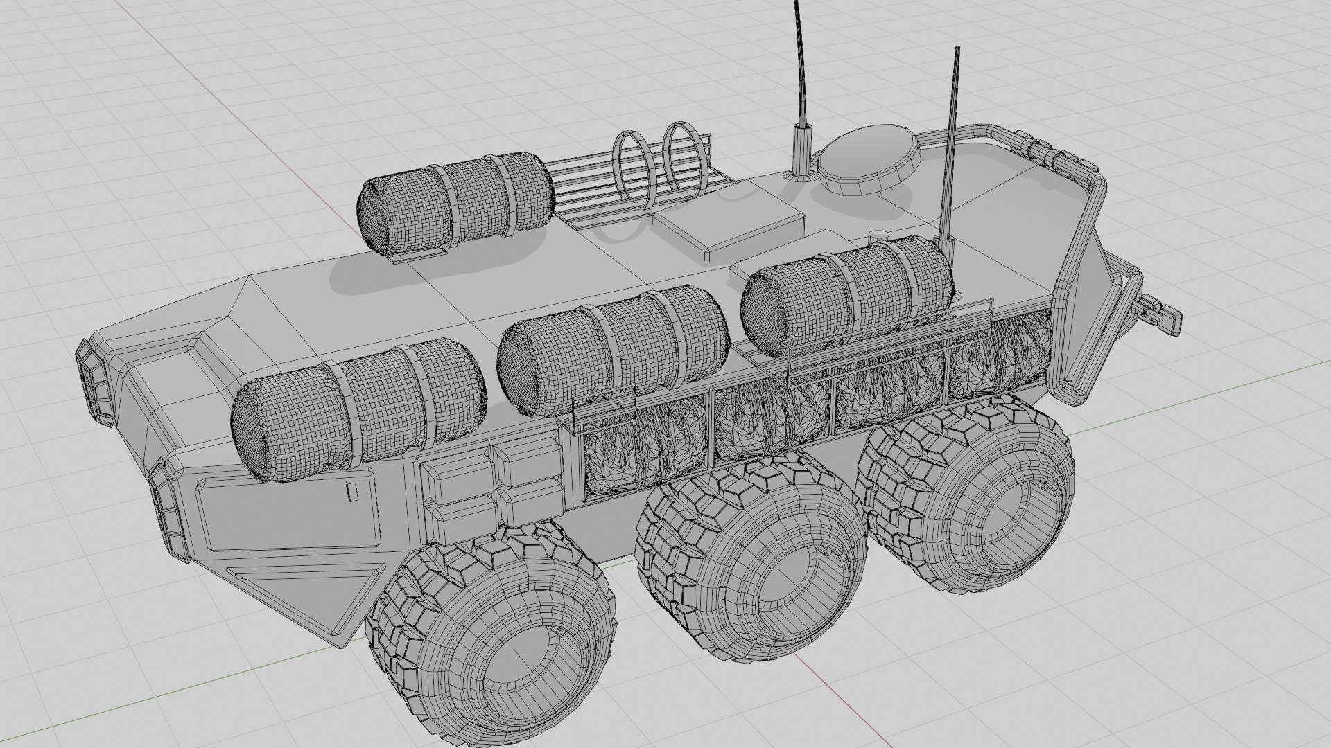 3D military or Mars Rover with pbr textures model - TurboSquid 2125151