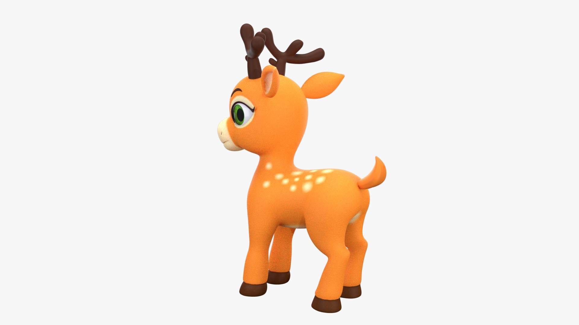 3D Model Cartoon Deer - TurboSquid 1969207