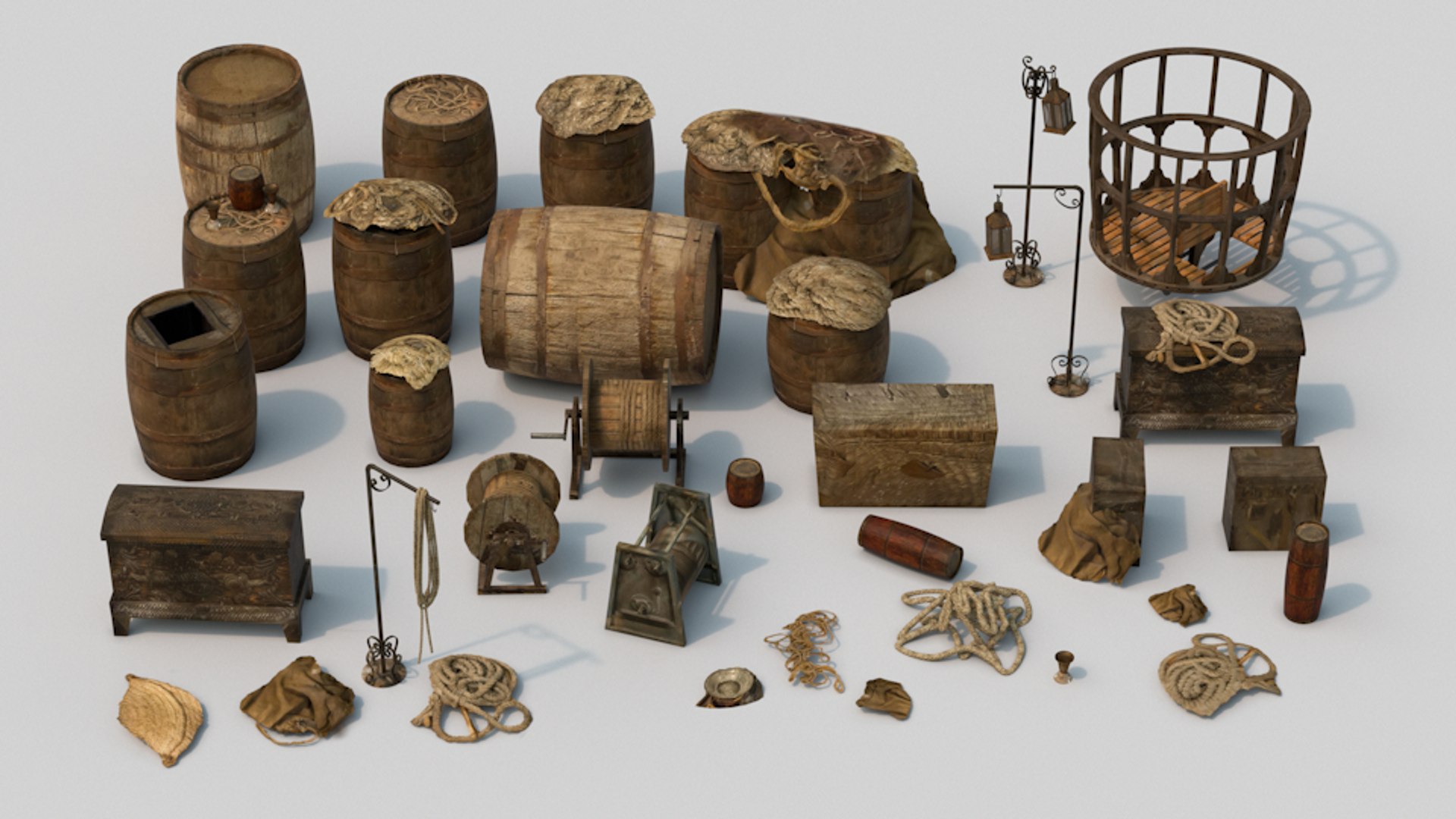 3D Set Old Ship Props - TurboSquid 1221513