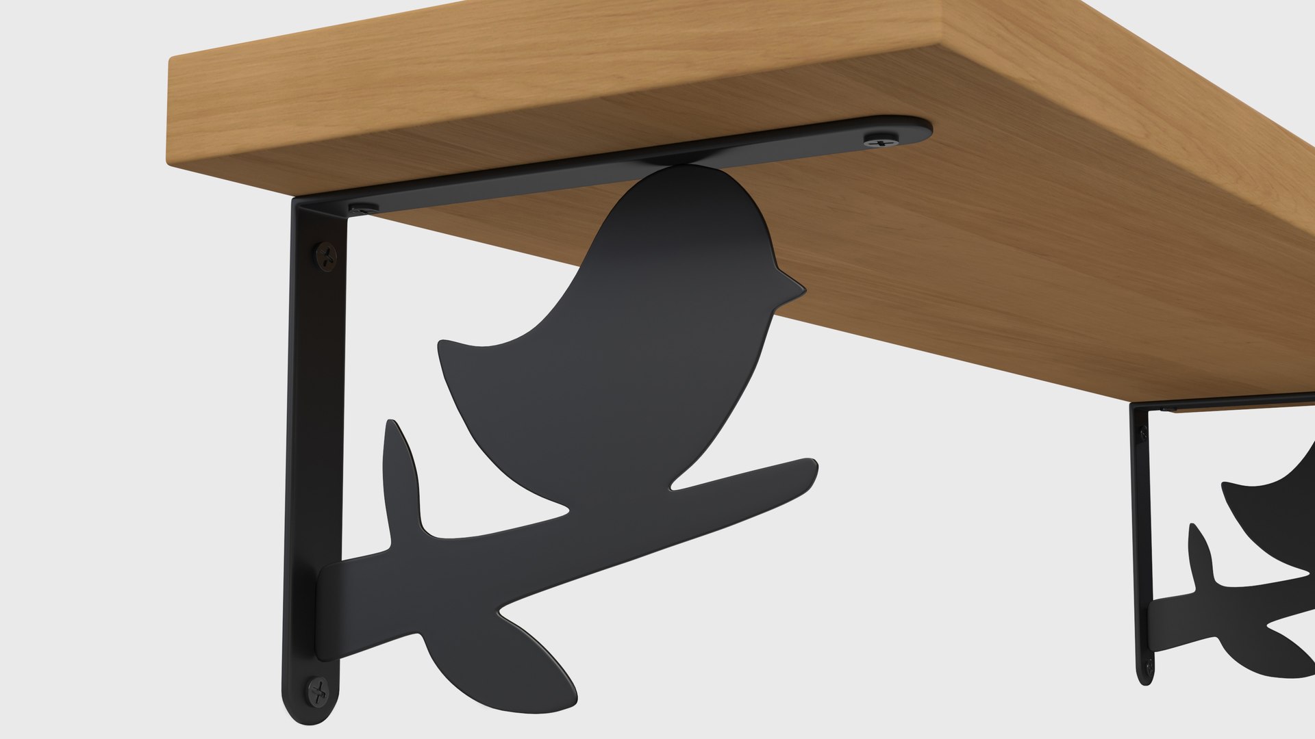 3D Wooden Wall Shelf With Bird Decoration - TurboSquid 1875135