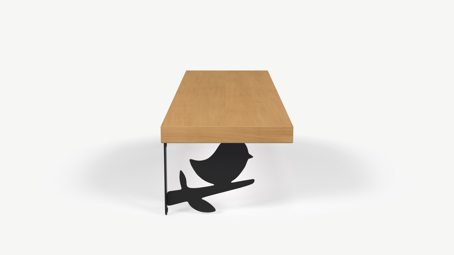 3D Wooden Wall Shelf With Bird Decoration - TurboSquid 1875135