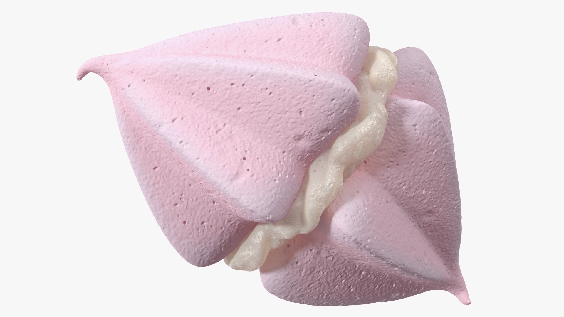 3D Pink Double Meringue With Vanilla Filling - TurboSquid 2220689