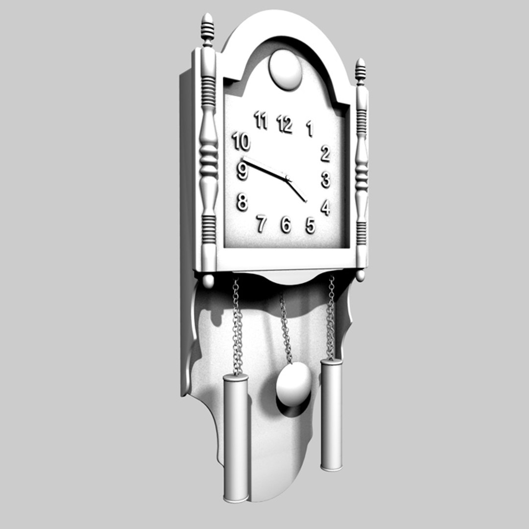 Clock Wall Pendulum 3d Model