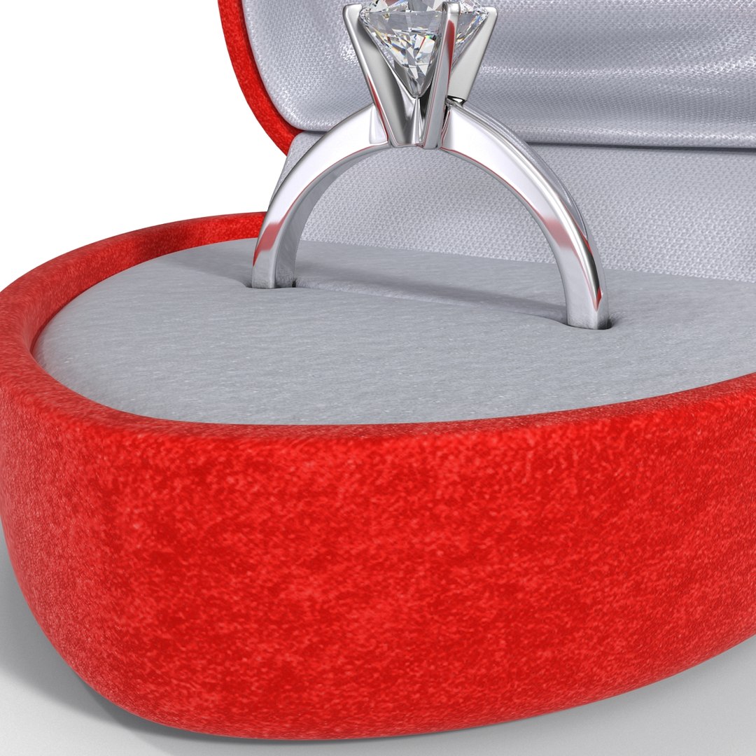 Diamond Ring Red Velvet 3d Model