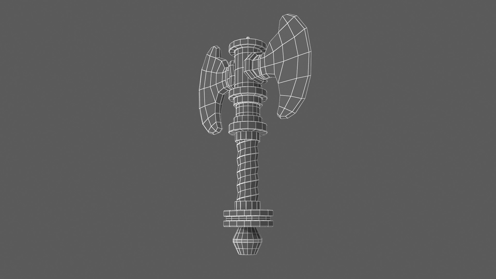 3D Model Dual-Blade Axe Stylized - TurboSquid 2422783