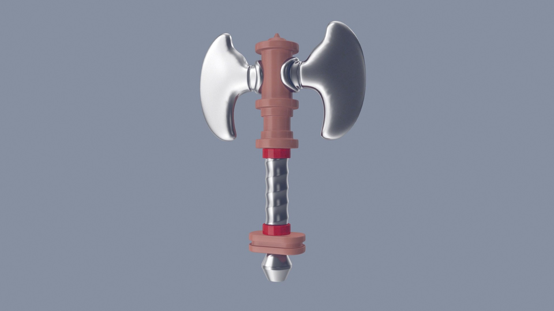 3D Model Dual-Blade Axe Stylized - TurboSquid 2422783