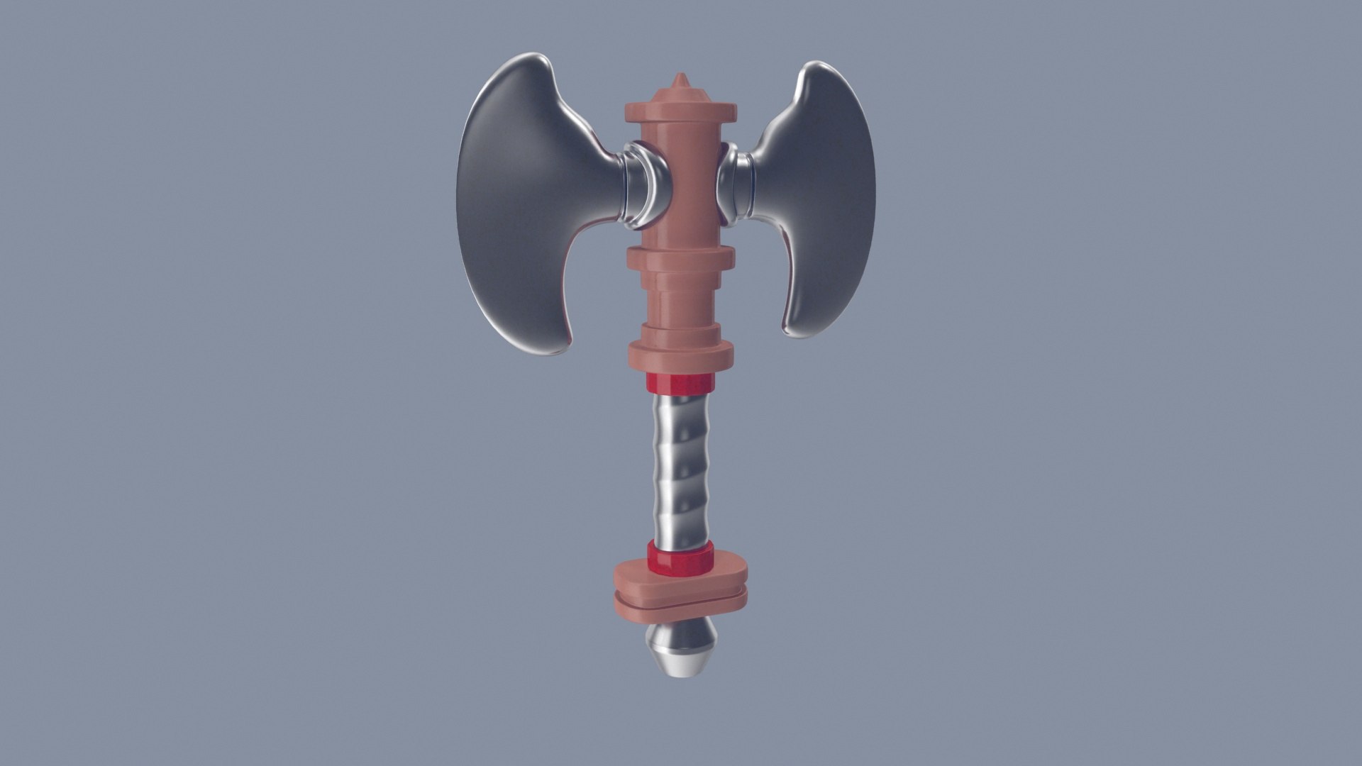 3D Model Dual-Blade Axe Stylized - TurboSquid 2422783