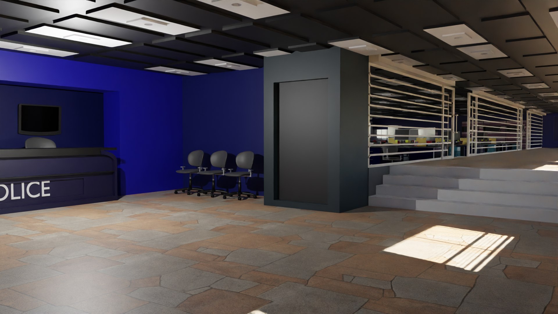 3D Police Station Interior Model - TurboSquid 2158049