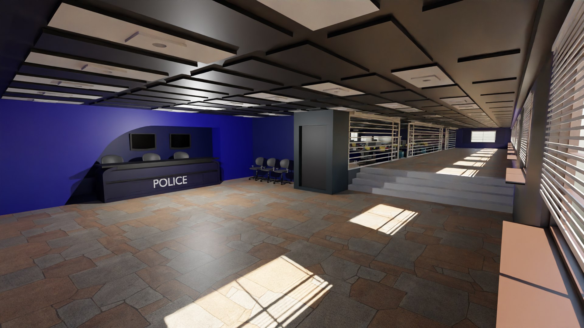 3D Police Station Interior Model - TurboSquid 2158049