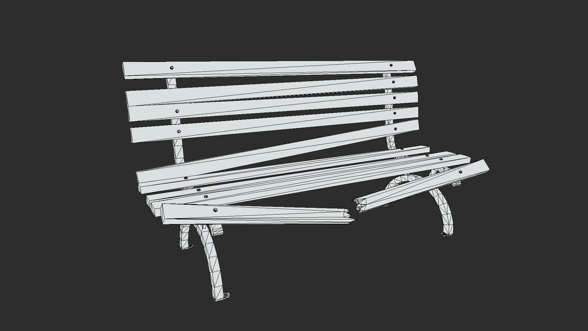Park Bench Model - TurboSquid 2190436