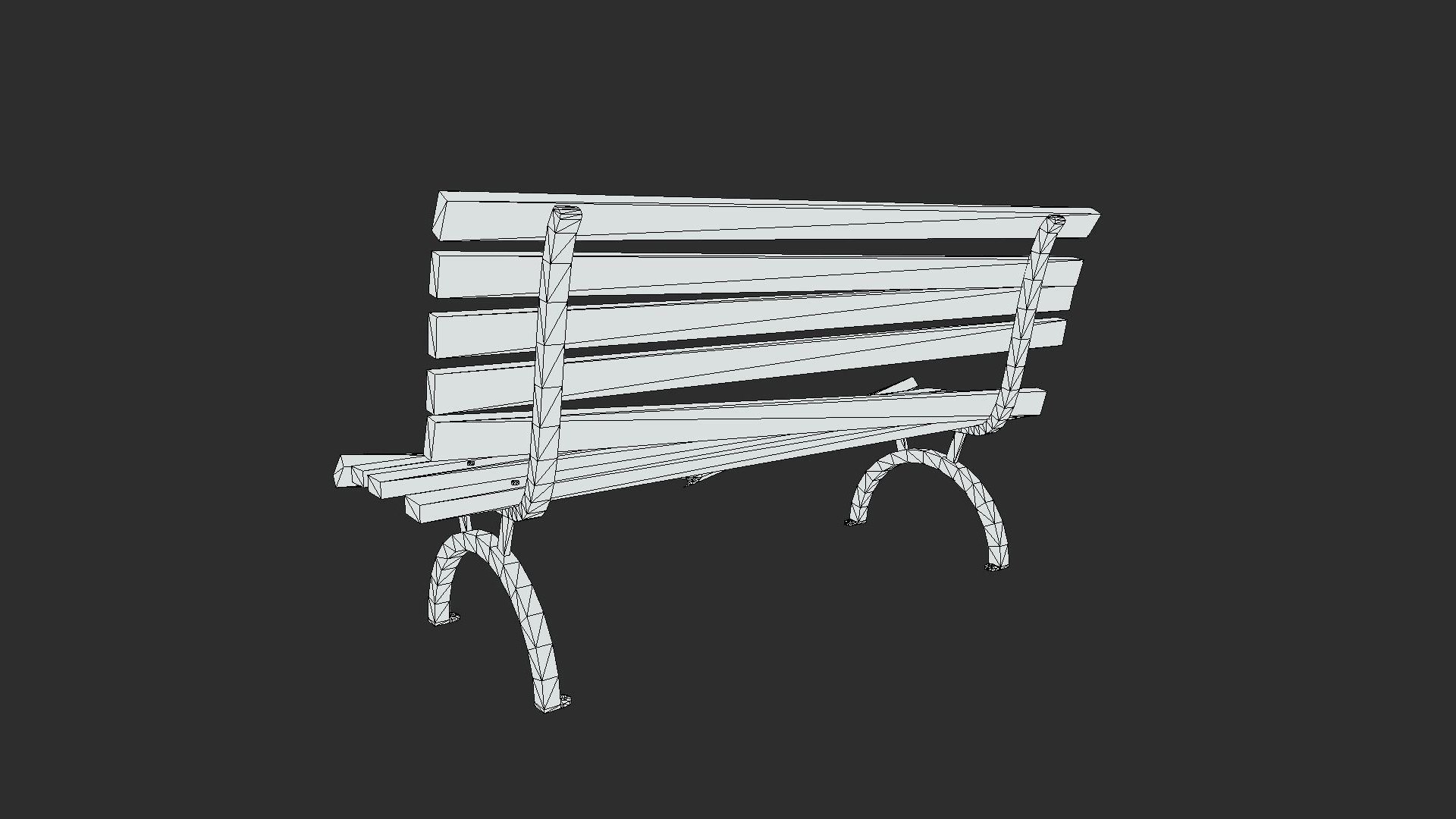 Park Bench Model - TurboSquid 2190436